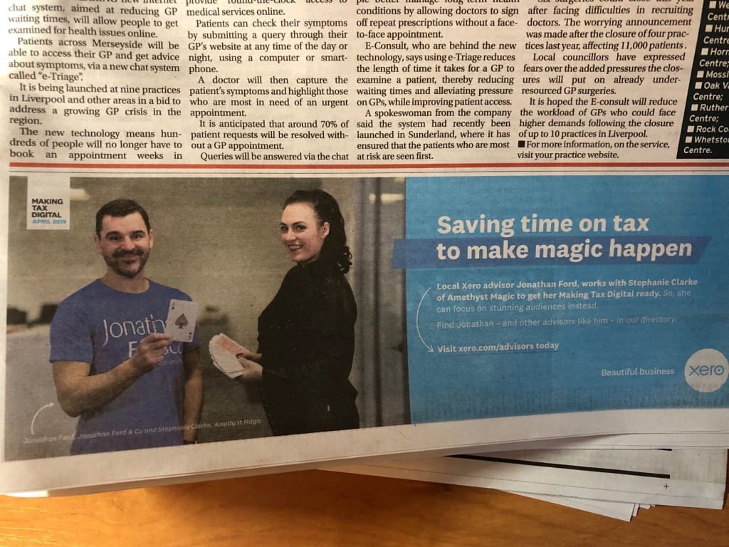 JF & Co feature in Xero's Making Tax Digital ad - Jonathan Ford & Co